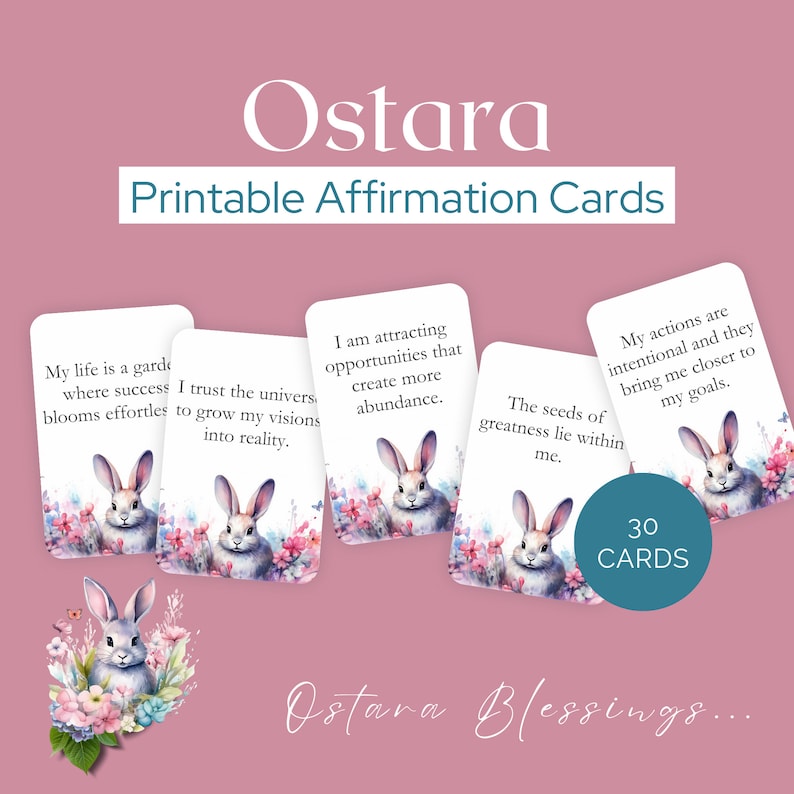 Ostara Affirmation Cards Digital Download Set of 30 Printable ...