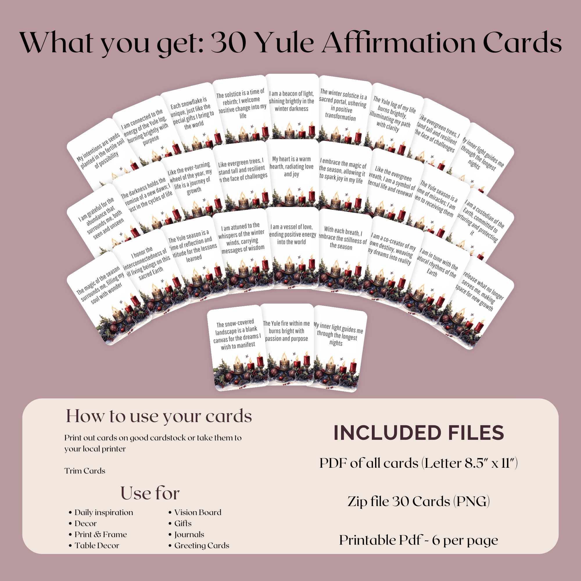 Yule Greeting Mega Bundle Yule Greeting Cards Party Invitation Template ...