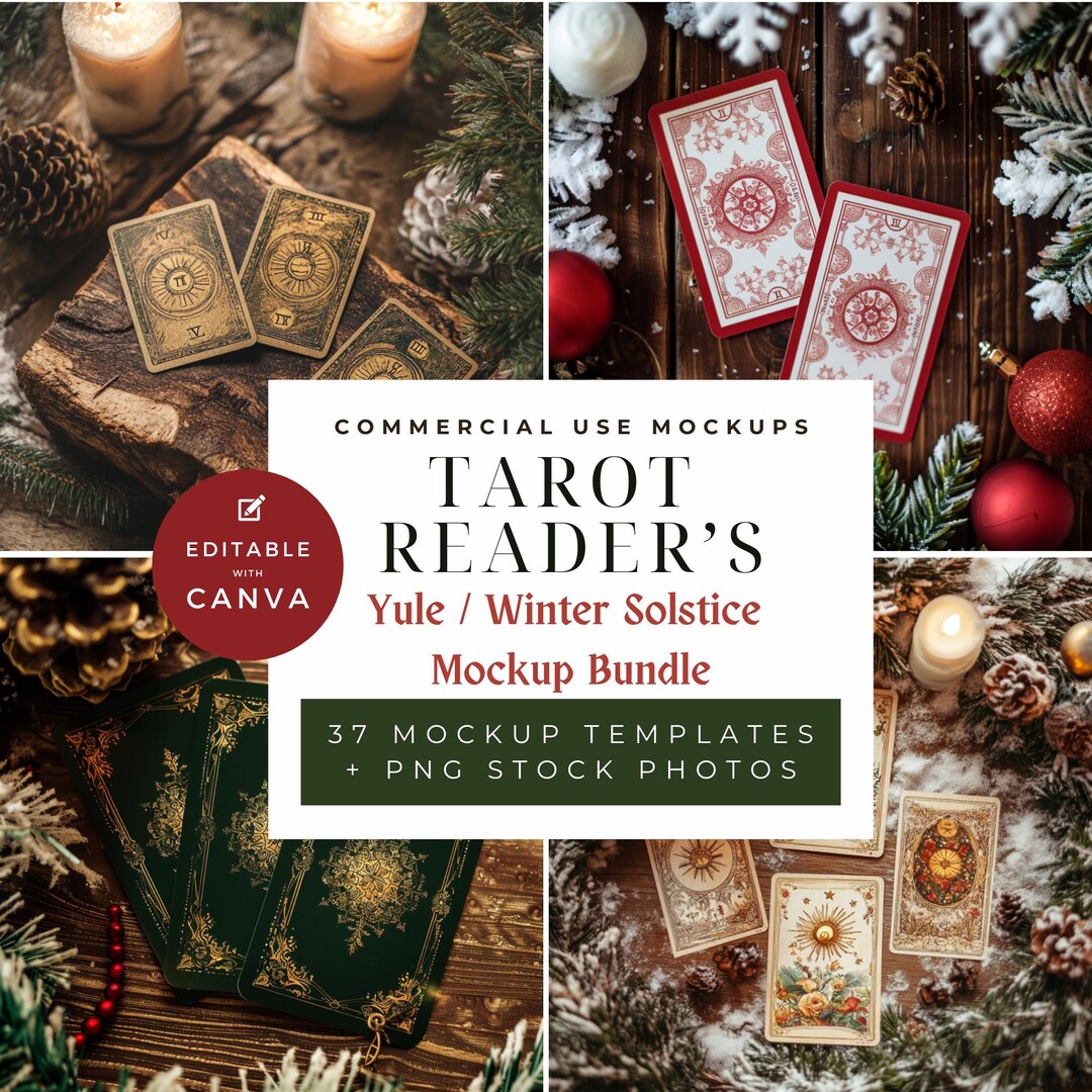 Tarot Card Mockup Bundle | Oracle Deck Cards Mockups | Tarot Card Deck ...