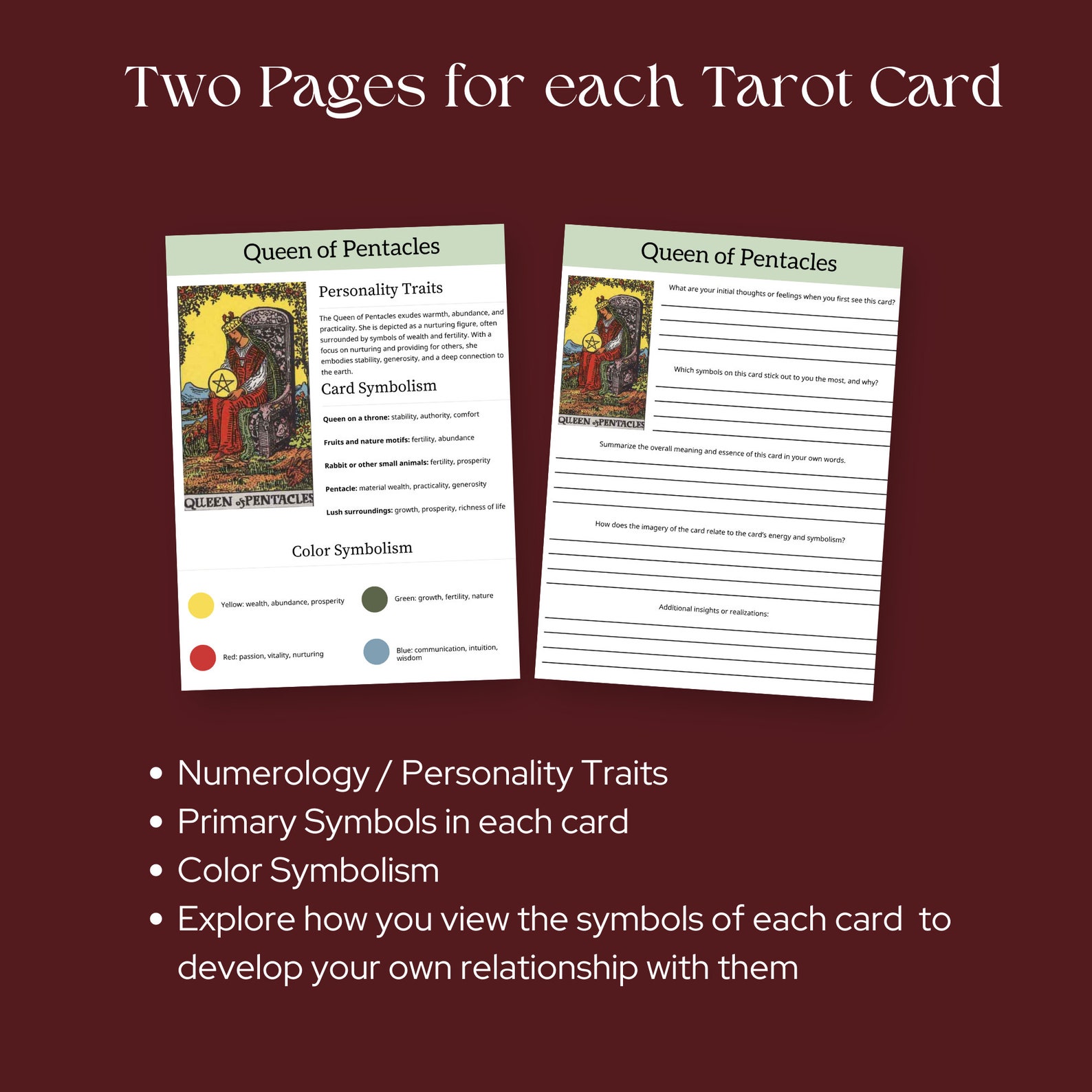 Tarot Symbolism Cheat Sheet | Tarot Cards With Meaning on Them | Tarot ...