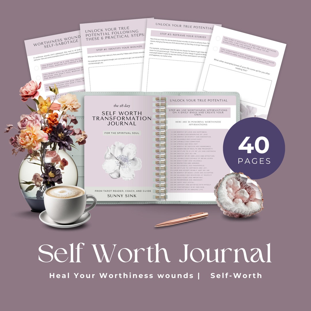 Self Worth Journal | Self Worth Ebook | Know Your Worth | Self Worth ...
