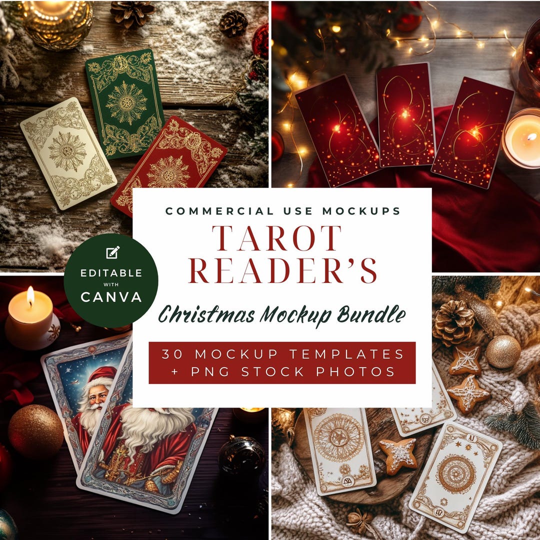 Tarot Card Mockup Bundle | Oracle Deck Cards Mockups | Tarot Card Deck ...