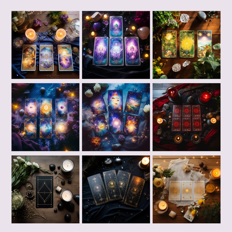 Tarot Card Mockup Bundle – PNG Oracle Deck Templates (canva) - Etsy