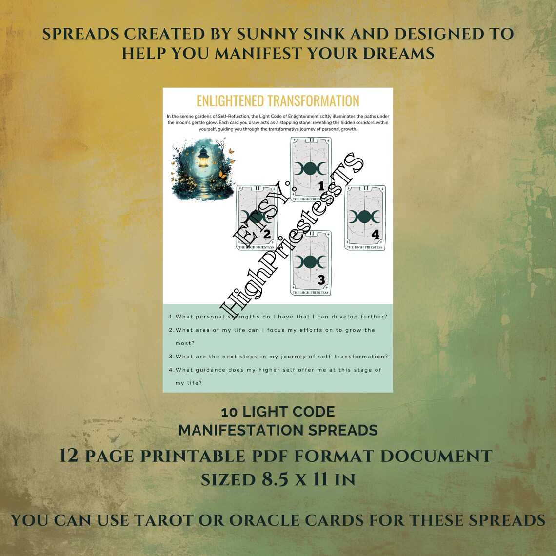 Tarot Spread Printable Printable Tarot E Book Printable Tarot Notes ...