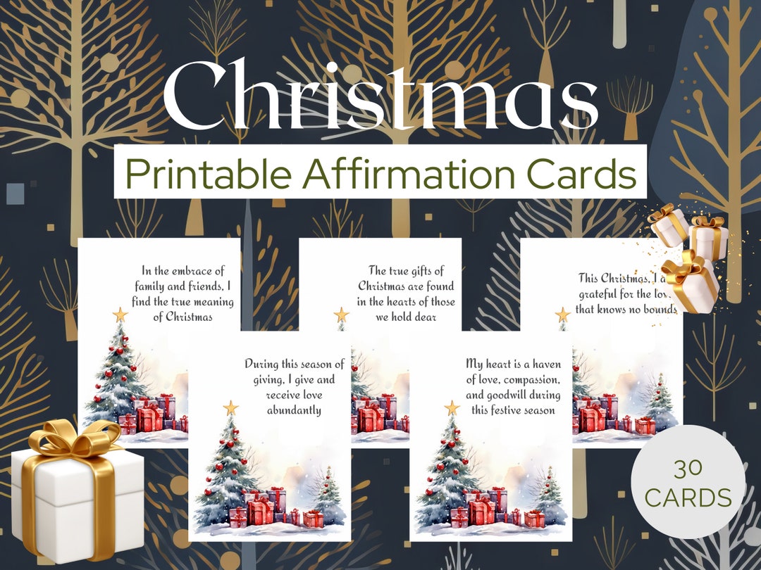 Christmas Affirmation Cards Christmas Decor Christmas Cheer Printable ...