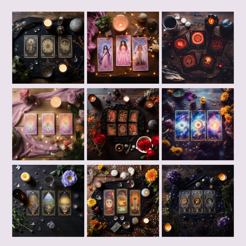 Tarot Card Mockup Bundle – PNG Oracle Deck Templates (canva) - Etsy