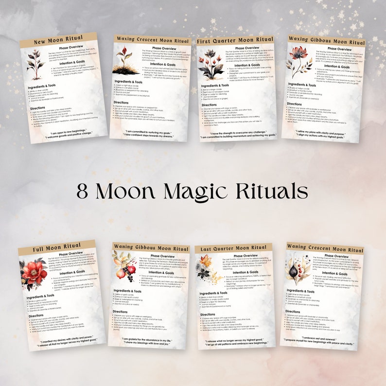 Moon Rituals Printable, Astrology Planner PDF, Moon Planner, Astrology ...