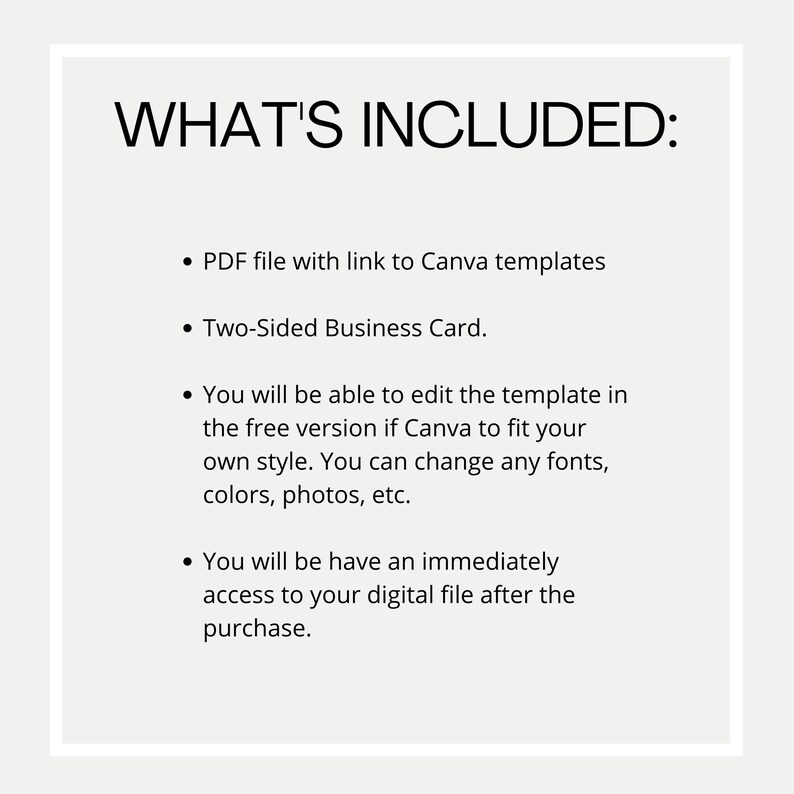 Editable Business Card Template, INSTANT DOWNLOAD Printable Business ...