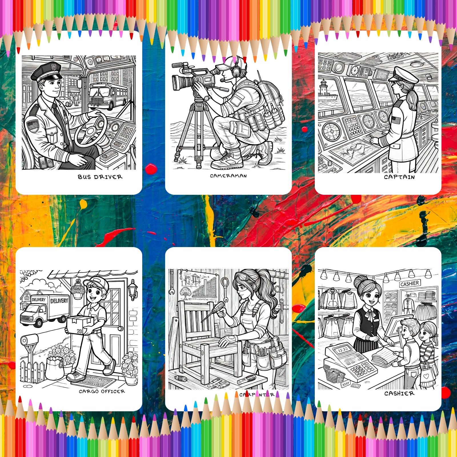 Printable Occupational Coloring Book Pages for Kids, Coloring ...