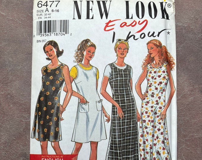 Vintage New Look Sewing Pattern 6477 Misses' Dress Size 6-16 - Etsy