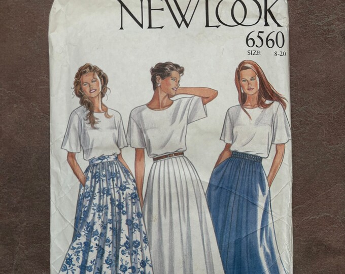 Vintage New Look Sewing Pattern 6560 Skirt Size 8-20 - Etsy