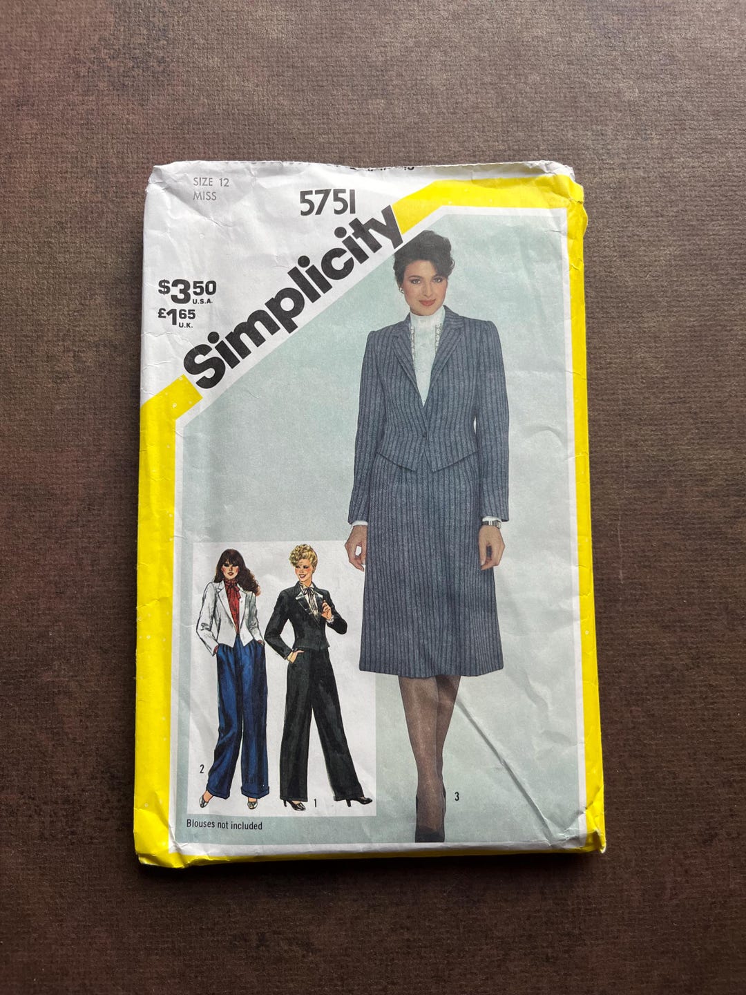Vintage Simplicity Sewing Pattern 5751 Misses Pleated Pants Skirt and ...
