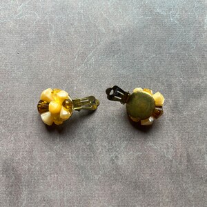 Vintage W Germany Cluster Beaded Clip on Earrings - Etsy