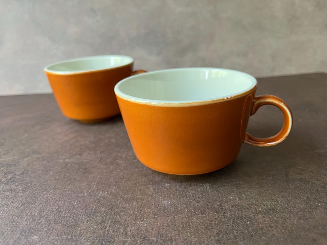 Vintage Franciscan Pottery Terra Cotta Coffee Cups Mugs Set of 2 - Etsy