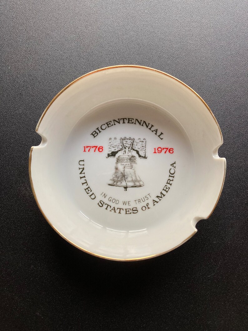 Vintage Fine China Bicentennial Ashtray by Viletta Roseburg Oregon USA ...