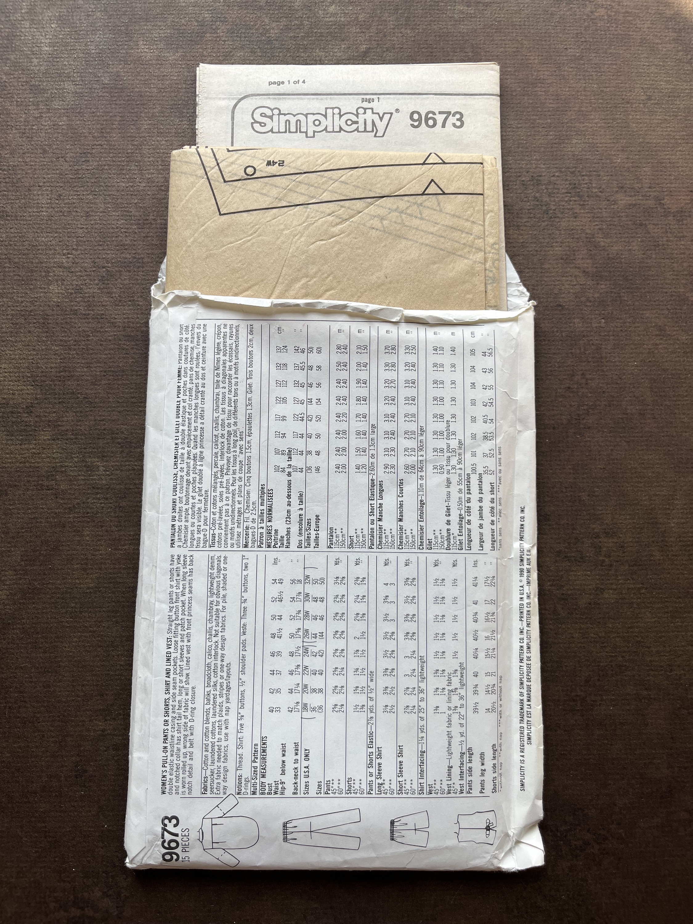 Vintage Simplicity BBW Sewing Pattern 9673 Women's Pull on Pants or ...