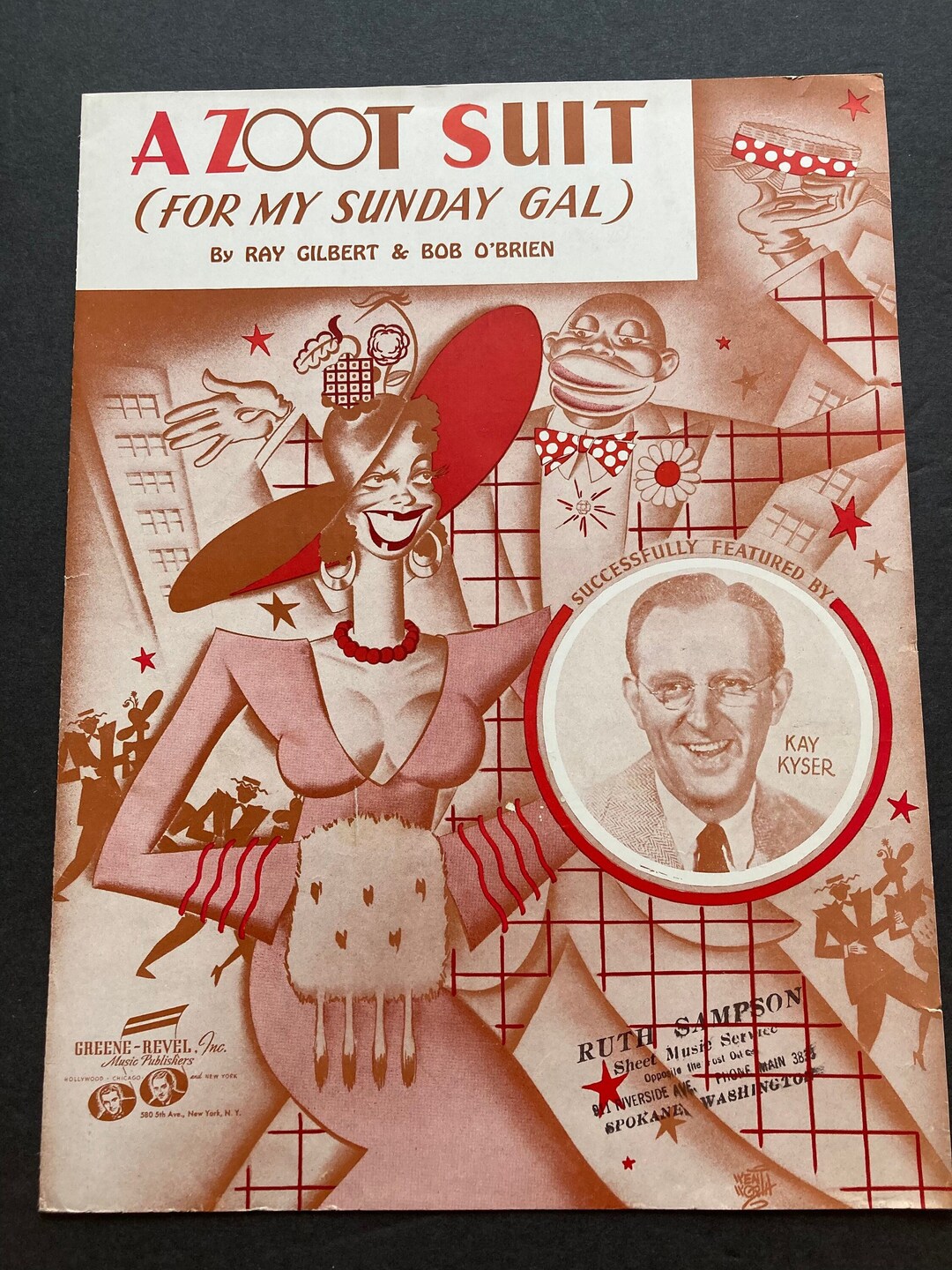 RARE Vintage Sheet Music A Zoot Suit by Ray Gilbert and Bob O'brien ...