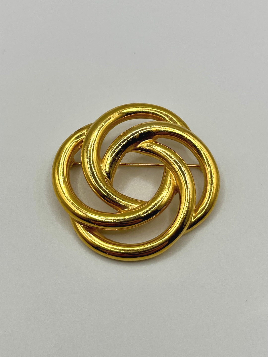 Vintage Gold Tone Classic Monet Interlocking Circles Brooch - Etsy
