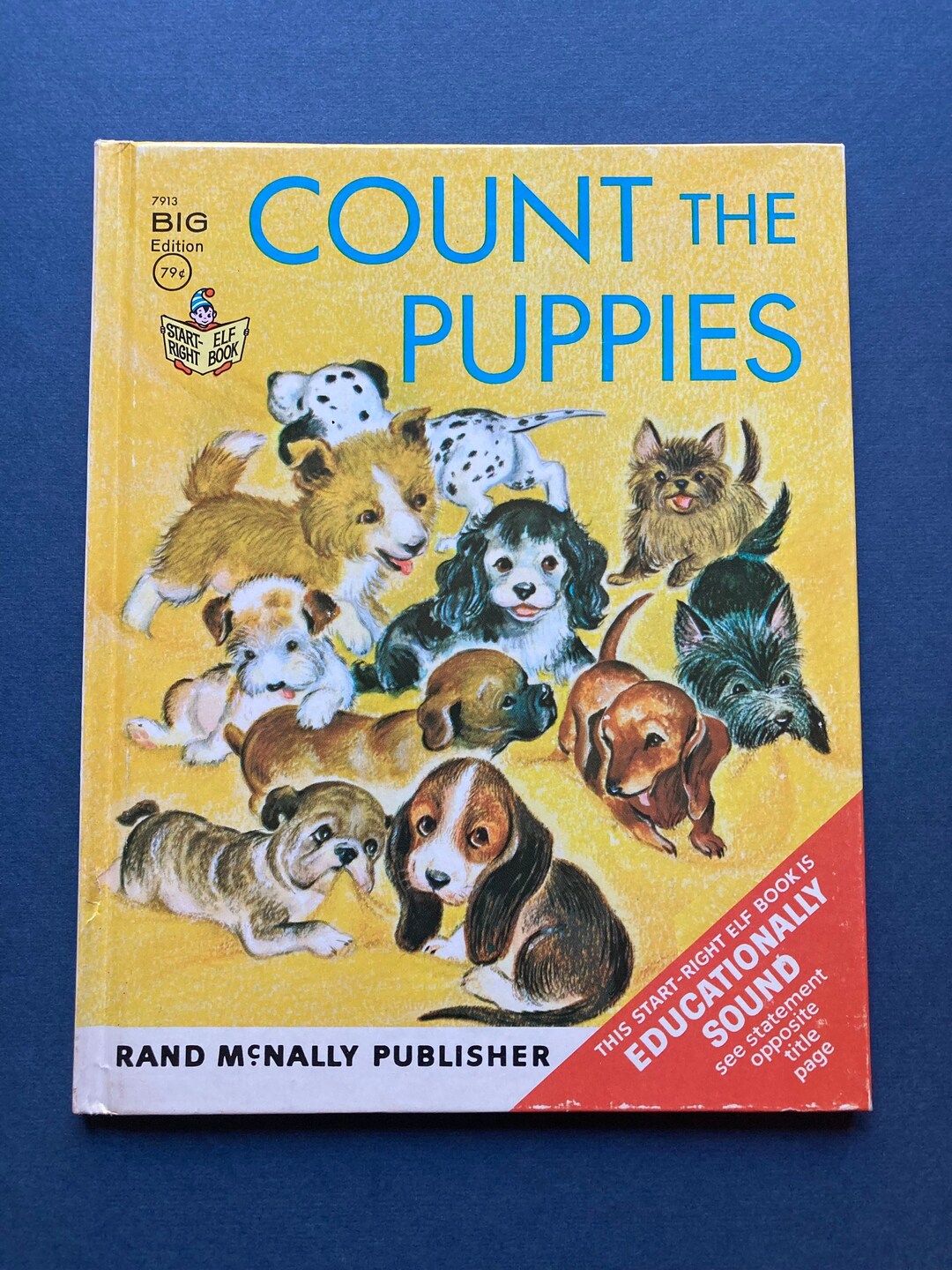 Vintage Count the Puppies Big Edition Start Right Elf Book Rand Mcnally ...