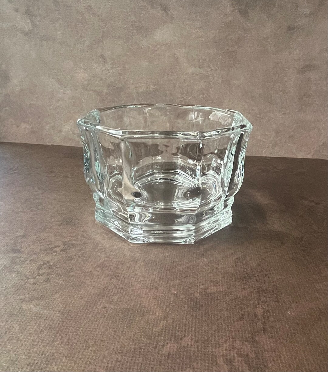 Vintage Indiana Glass Concord Pattern Crystal Octagon Candy Dish / Bowl ...