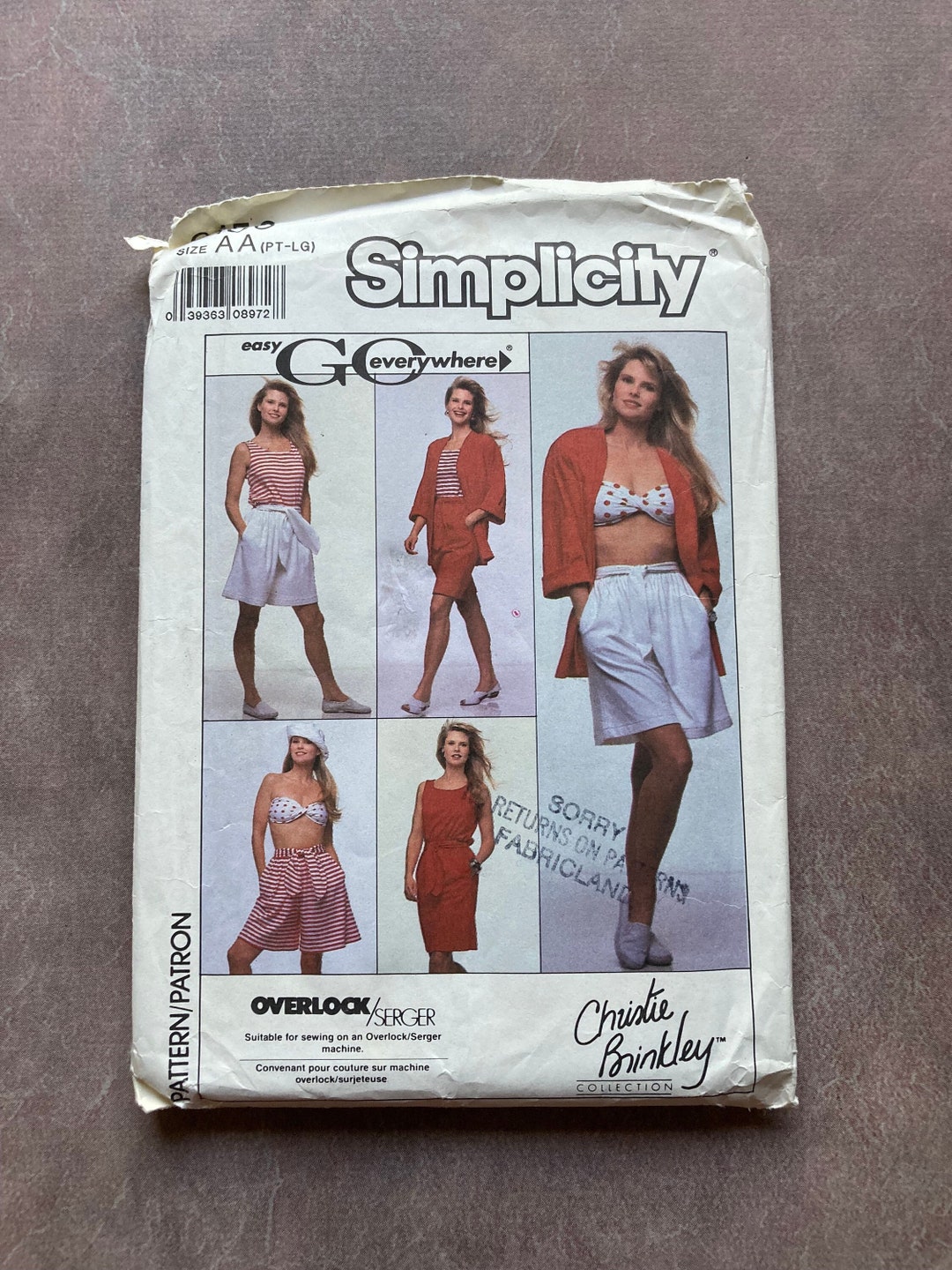 Vintage Simplicity Sewing Pattern 9156 Misses' Skirt, Tank Top, Bandeau ...