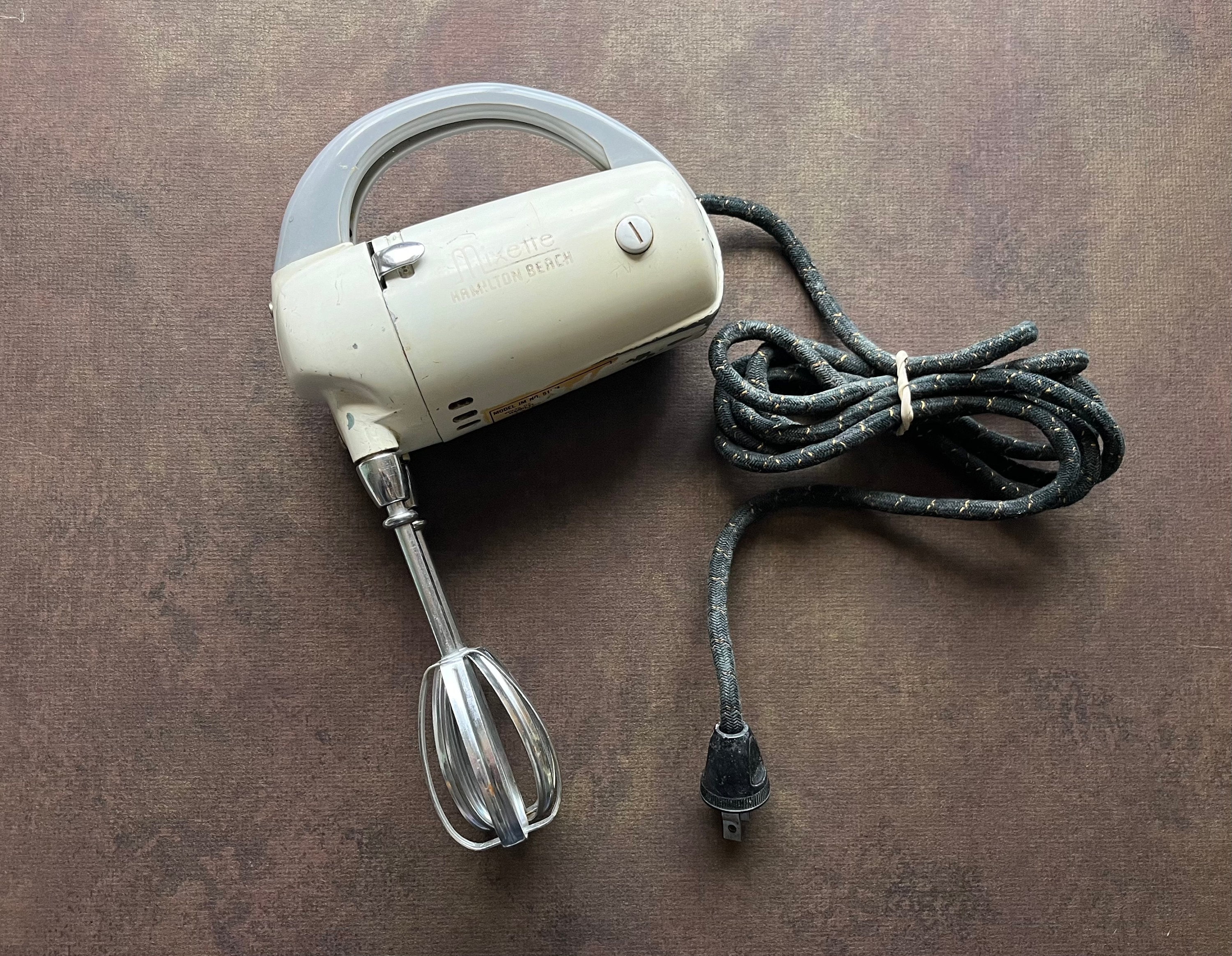 Vintage Hamilton Beach Model 51FM Hand Mixer Mixette 3 Speed / WORKS ...