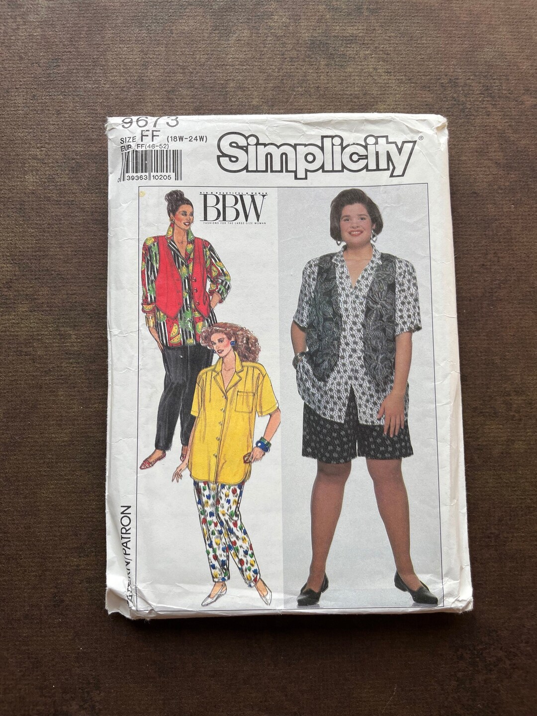 Vintage Simplicity BBW Sewing Pattern 9673 Women's Pull on Pants or ...