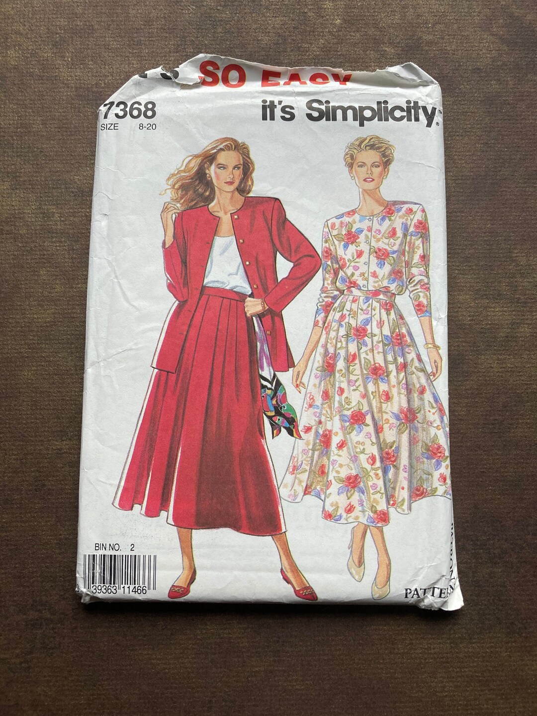 Vintage Simplicity Sewing Pattern 7368 Size 8-20 - Etsy