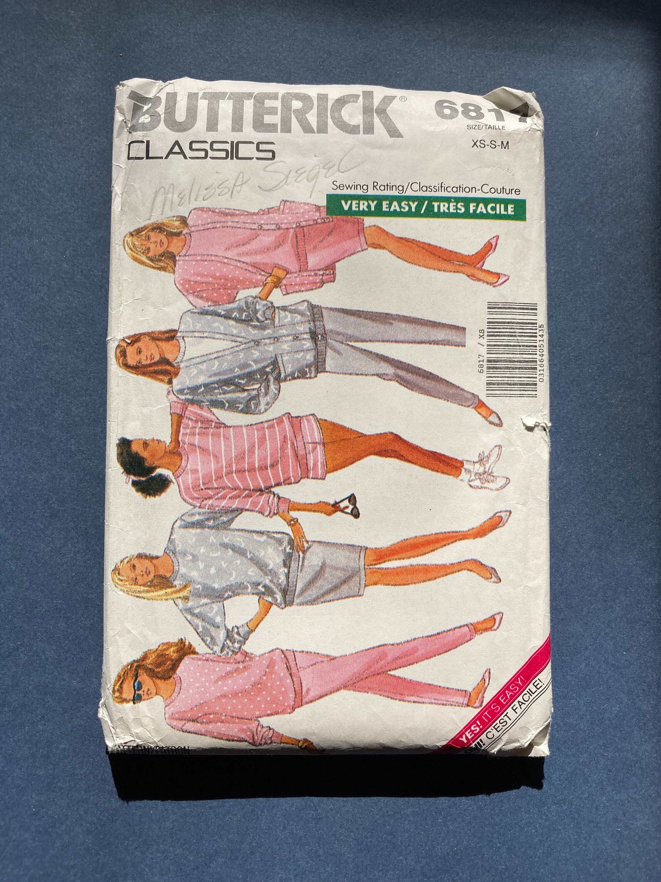 Vintage BUTTERICK Sewing Pattern 6817 Misses' Jacket Top - Etsy