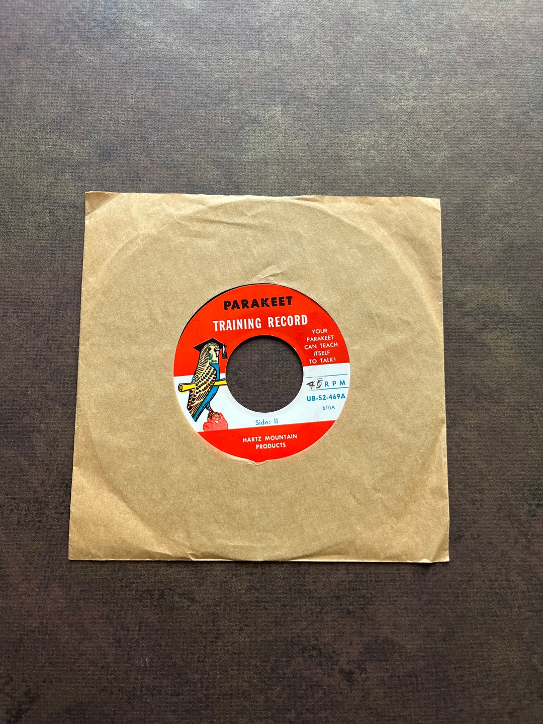 Vintage Parakeet Training Record Vinyl 45 RPM - Etsy