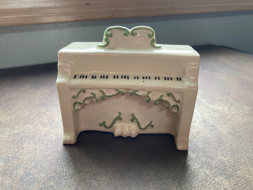 Vintage Miniature Ceramic Upright Piano Figurine - Etsy