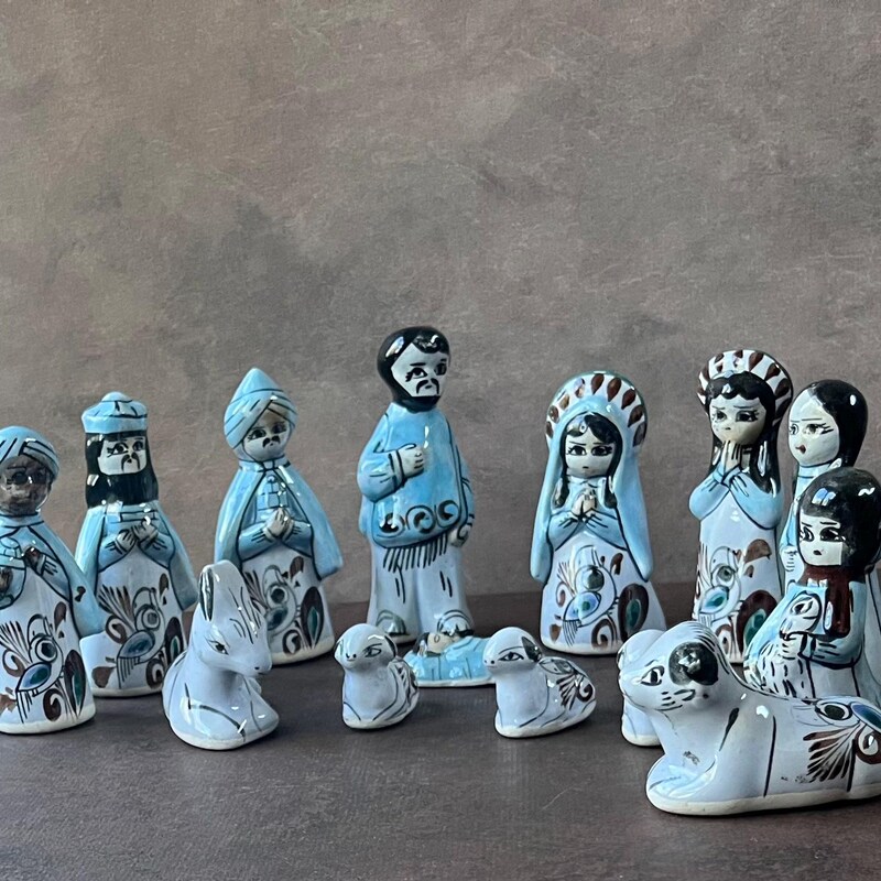 Pottery Nativity Set - Etsy