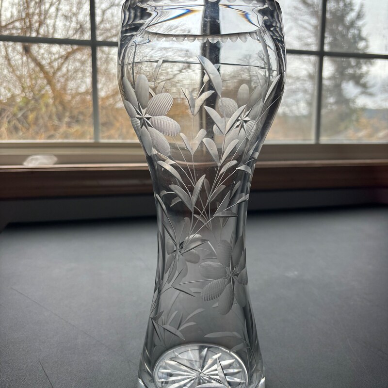 Cut Glass Vase - Etsy