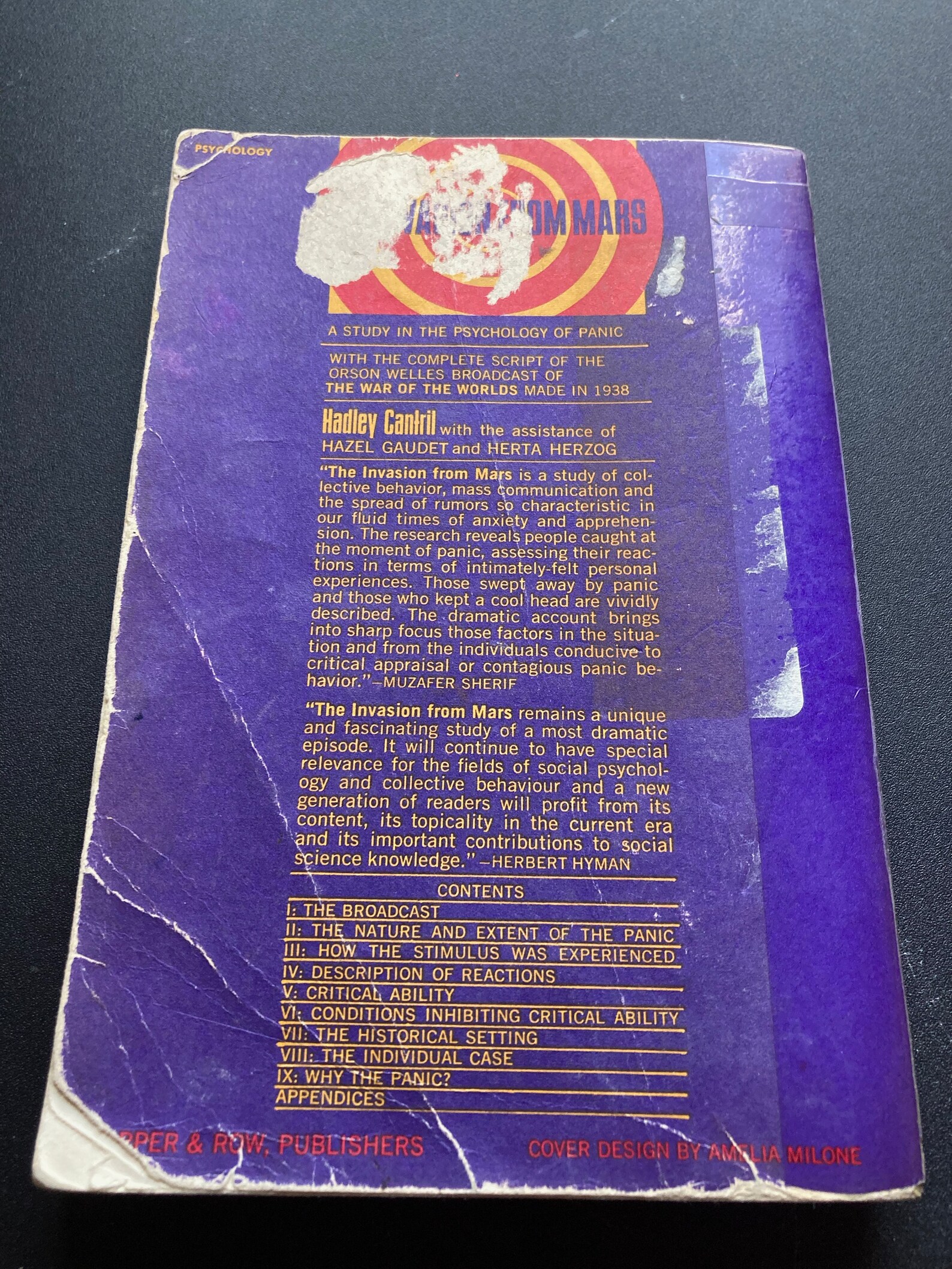 The Invasion From Mars by Hadley Cantril Published 1966 - Etsy