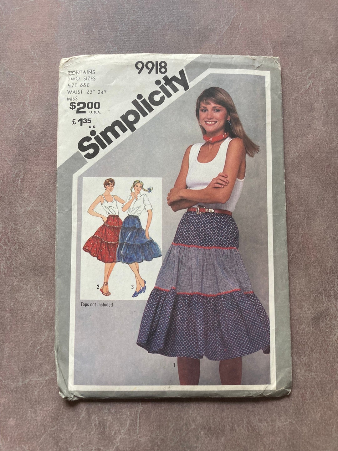Vintage Simplicity Sewing Pattern 9918 Misses' Pull on Skirt Size 6-8 ...