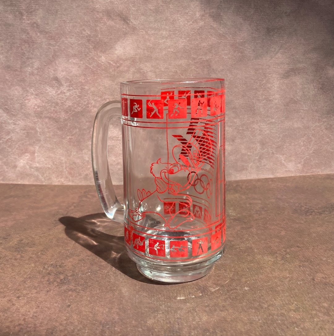 Vintage 1984 Los Angeles Olympics Glass Souvenir Mug - Etsy