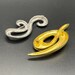 Vintage Silver and Gold Metal Squiggle Design Costume Jewelry Brooch ...