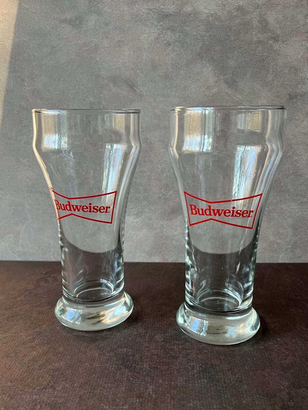 Vintage 6" Tall Budweiser Beer Glasses Set of 2 - Etsy