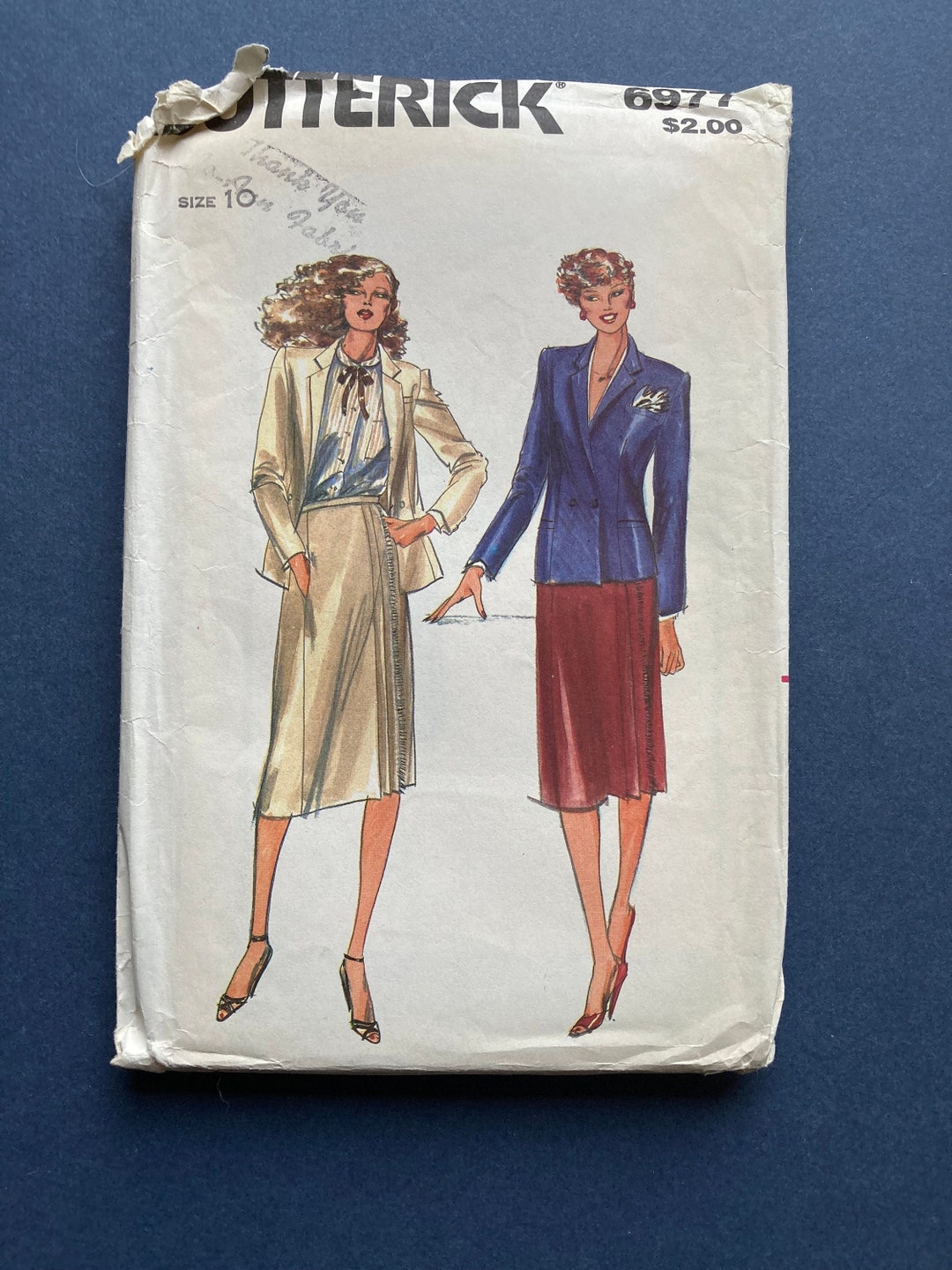 Vintage Butterick Sewing Pattern 6977 Misses' Jacket and Skirt Size 10 ...