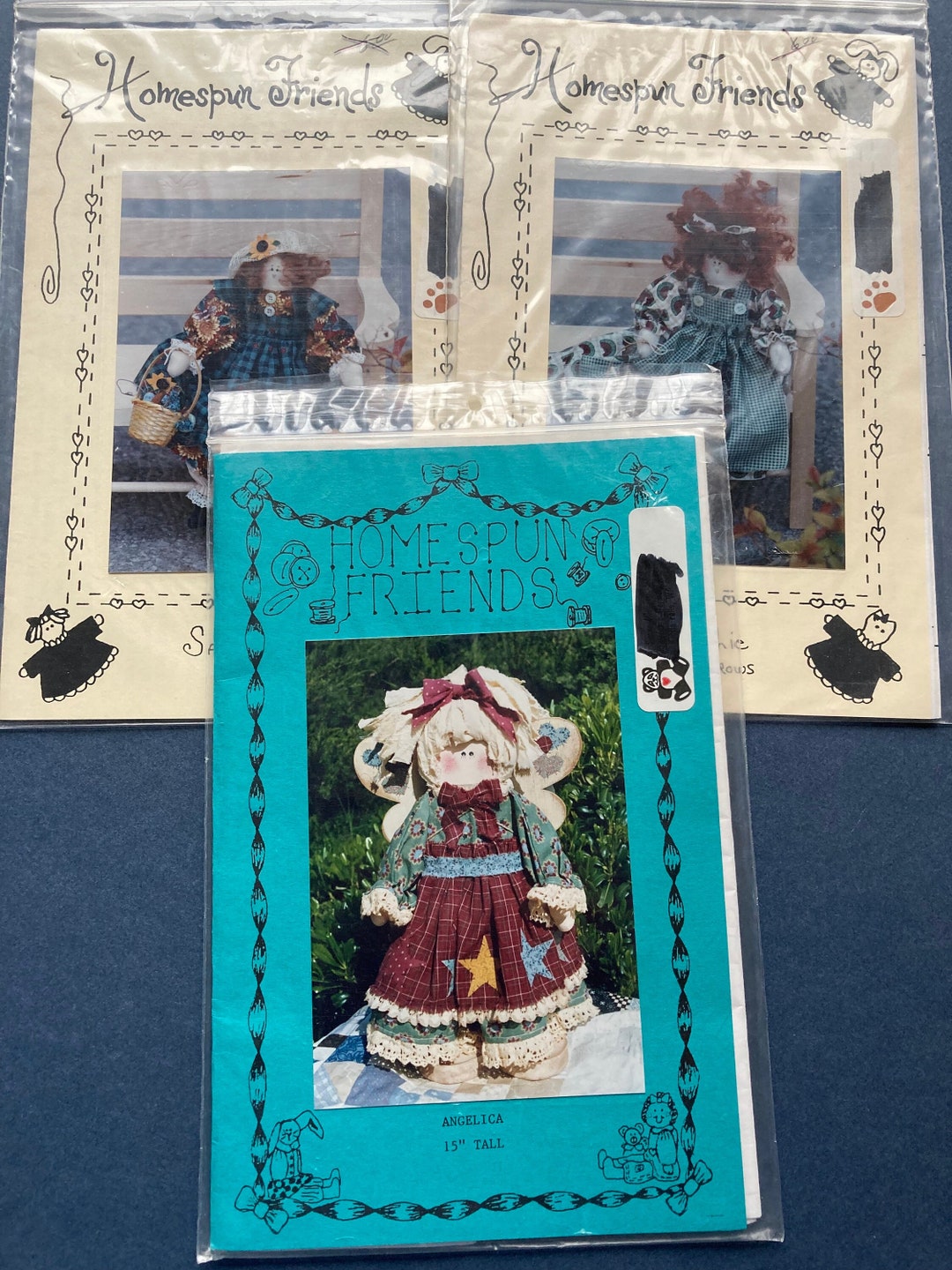 Vintage Homespun Friends Craft Patterns - Etsy