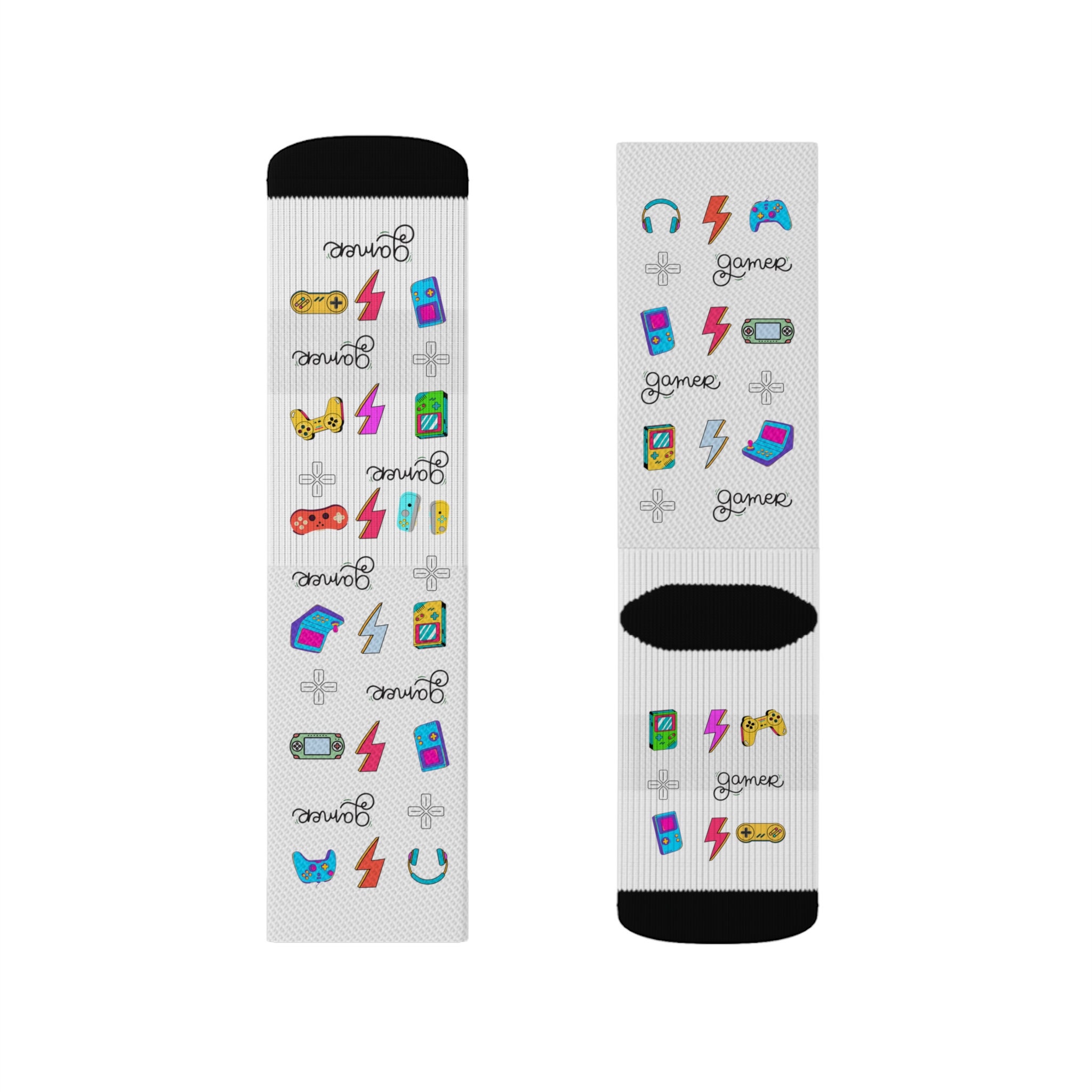 Level up Your Style With Gamer Socks Controller Graphics for Gaming ...