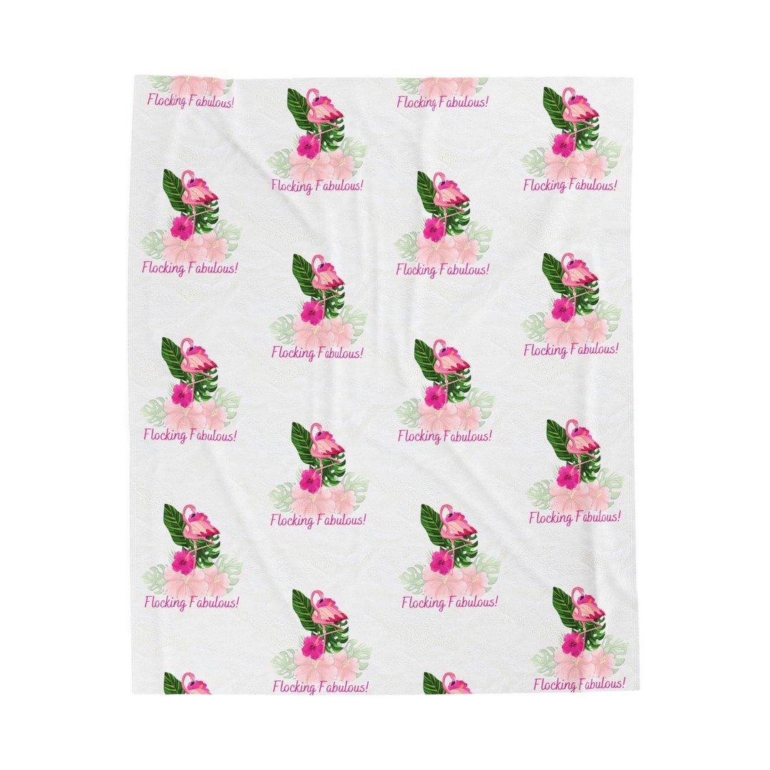 Flocking Fabulous Flamingo Velveteen Plush Blanket Love Flamingos Know ...