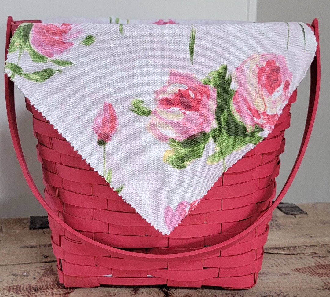 Handpainted Red 1994 Longaberger Large Measuring Basket With Matching ...