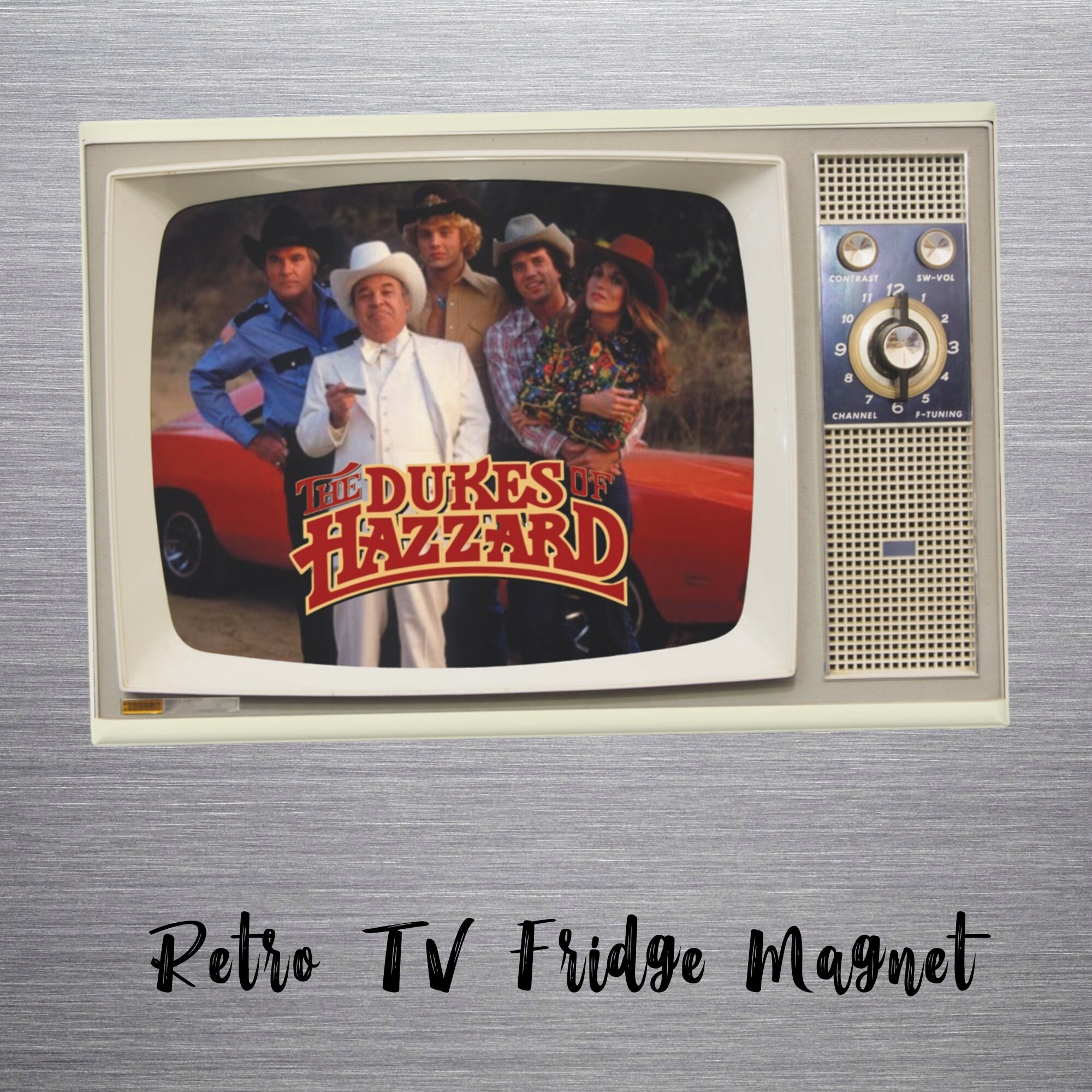 Retro TV Dukes of Hazzard, Fridge Magnet, Gift for Her, Fridge Art ...