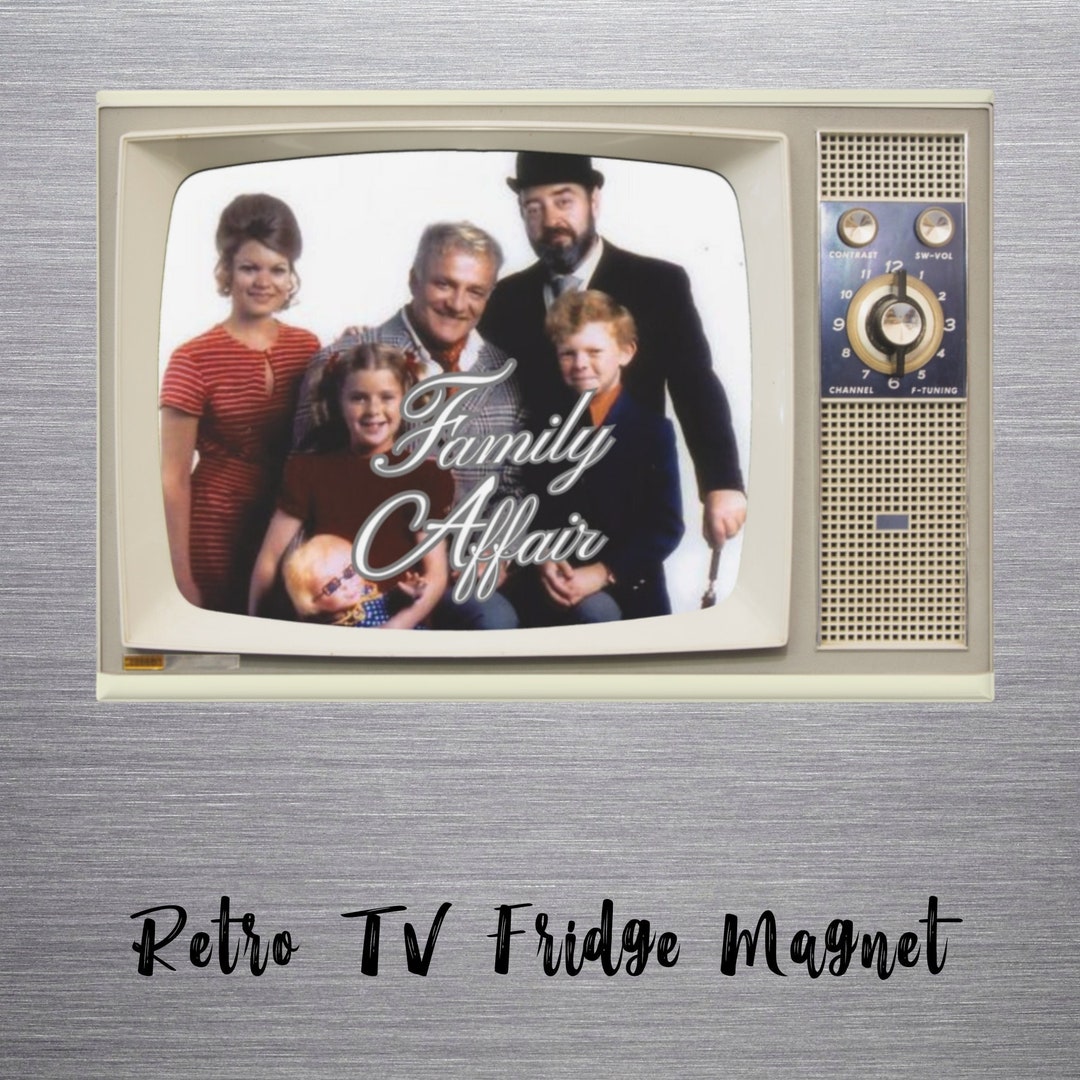 Retro TV Family Affair, Fridge Magnet, Kitchen Art, Collectible ...