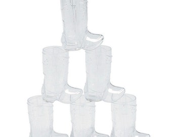 Cowboy Boot Glass Shot Glasses - Etsy