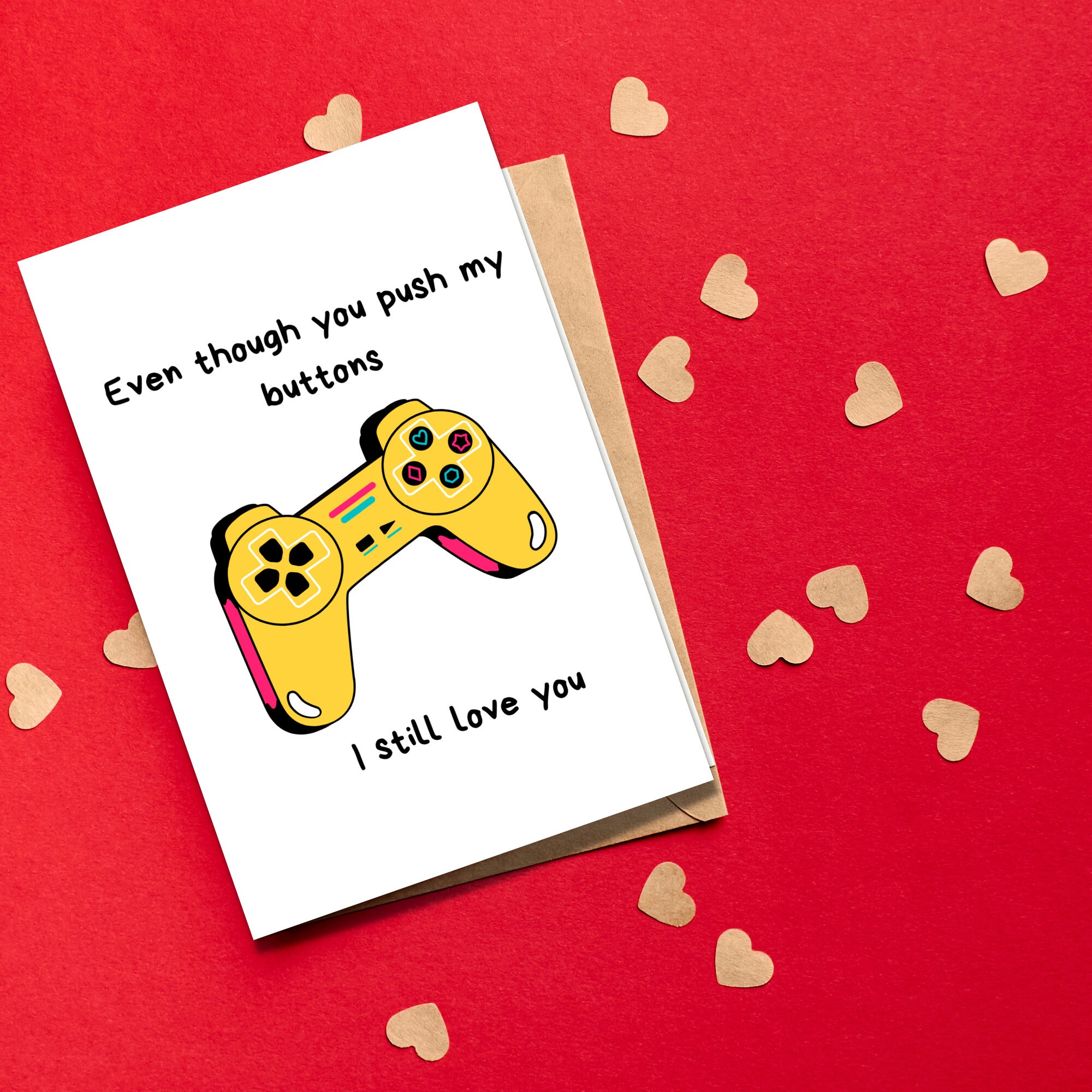 Gamer Valentine's Day Card for Him, Printable Valentine Card, Even ...
