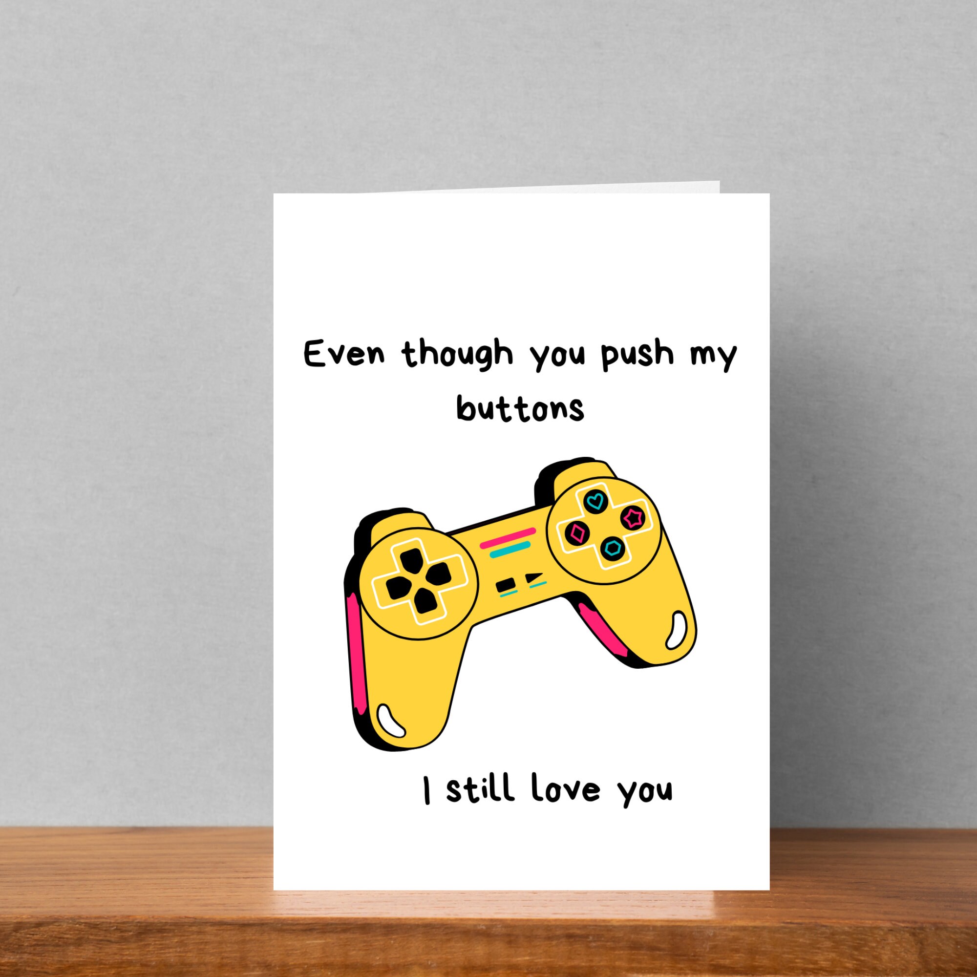 Gamer Valentine's Day Card for Him, Printable Valentine Card, Even ...
