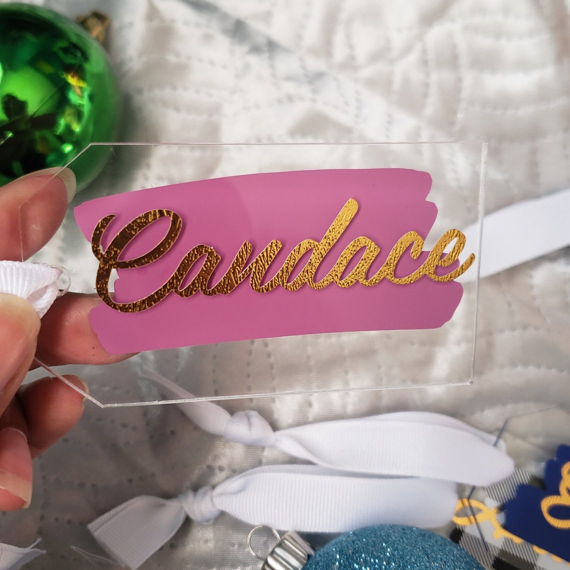 Personalized Acrylic Gift Tags, Acrylic Gift Tag, Vinyl Acrylic ...