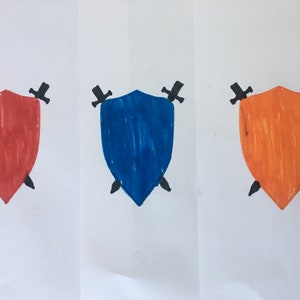 3d Printed Sword With Shield Stencil - Etsy